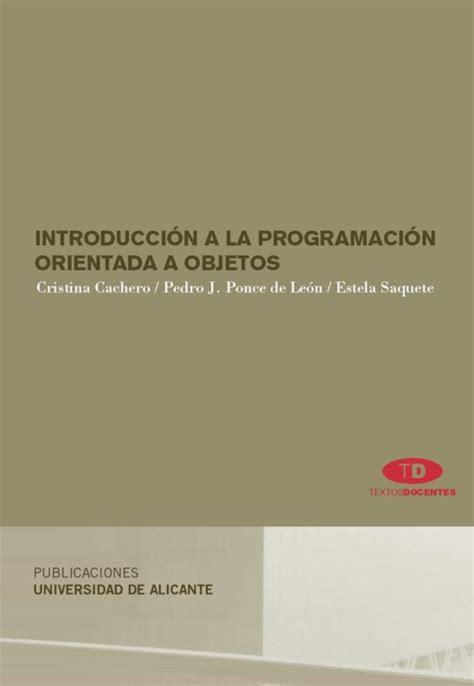 Introduccion A La Programacion Orientada A Objetos Vvaa Casa Del