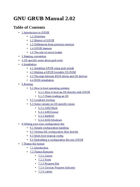 gnu grub 2 manual download free pdf booting bios