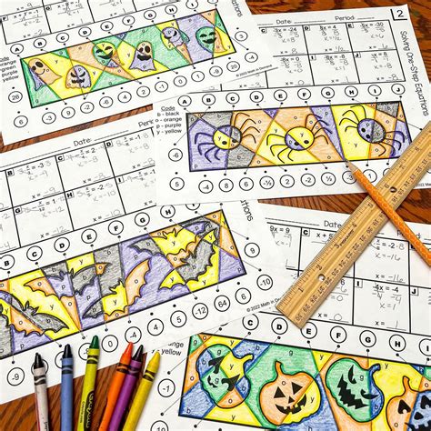 One Step Equations Coloring Worksheet A Fun Way To Master Algebra