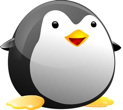 Black Linux Penguin Free Vector Graphic On Pixabay