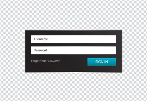 Login Interface Password Vector Illustration On Transparency 24054018