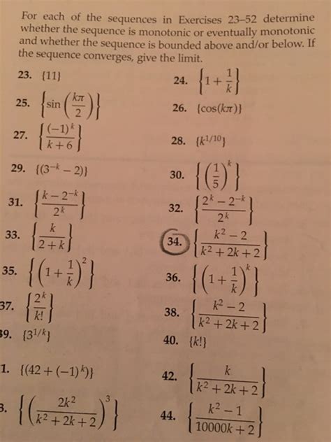 Solved For Each Of The Sequences In Exercises 23 52