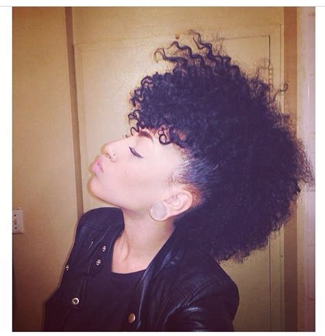 Mohawk Curls Natural Hair Updo Hair Hairstyle Hairdo