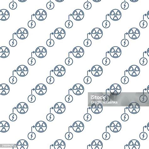 Renewable Nuclear Energy Vector Radiation Linear Seamless Pattern Stock ...