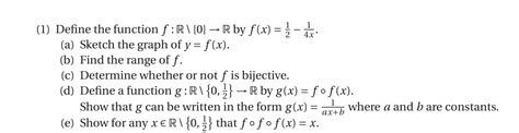 solved 1 define the function f r {0}→r by f x 21−4x1 a