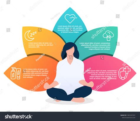 Womens Health Tips Girl Sitting Lotus Stock Vector Royalty Free
