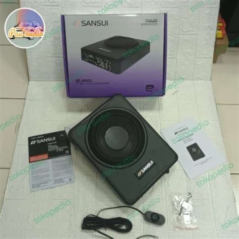 Promo Subwoofer Kolong Jok Mobil Sansui 8 Inch Aktif Baru Diskon 10 Di