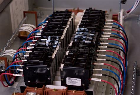 Electrical Panel Open Stock Image Image Of Wire Black 16494623