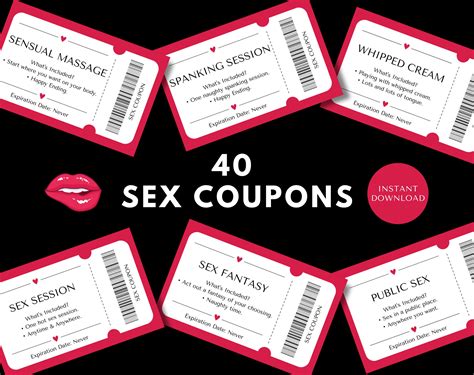 40 Sex Coupons Printable Naughty Ts Sex Coupons For Him And Her