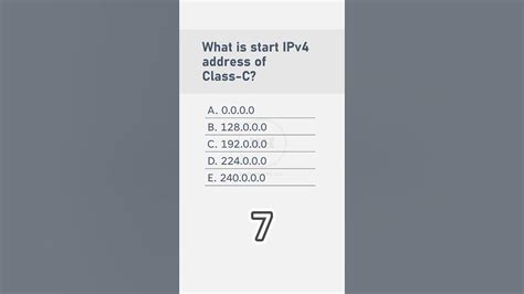 mcq 31 understanding classful ip addressing start ipv4 address of