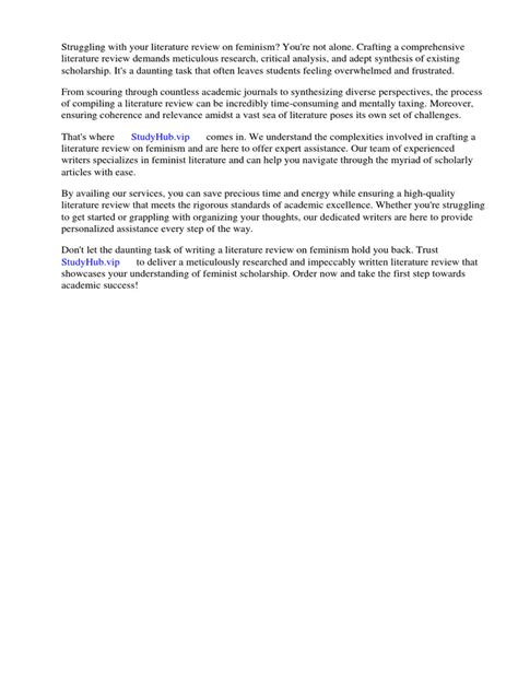 Literature Review Example Feminism Pdf Feminism Gender Studies
