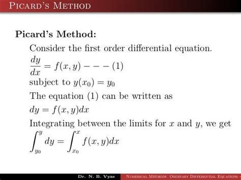 Numerical Methods Oridnary Differential Equations 1