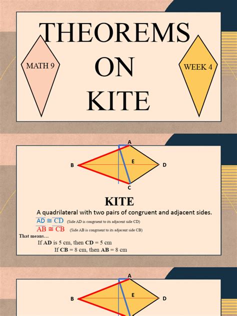 Theorems On Kite Pdf Geometric Shapes Euclidean Plane Geometry