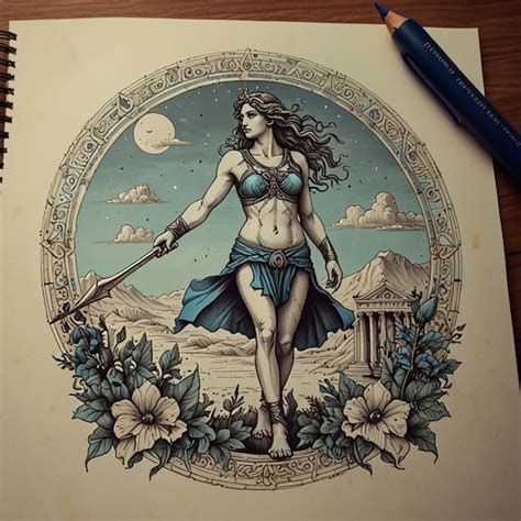 Hand Drawn Greek Mythology Illustration Ai Generated Premium Ai