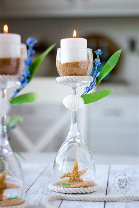 29 Diy Wine Glass Centerpieces Wine Glass Decoration Ideas