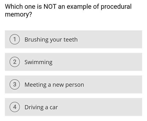 Procedural Memory