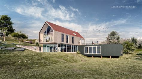 An Exterior Lumion Render Revit Model By Chethan Vasudev At