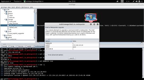 7 shell post multi manage shell to meterpreter hacker web security