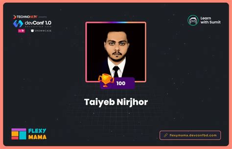 taiyeb nirjhor on linkedin flexymama devconf learnwithsumit conference