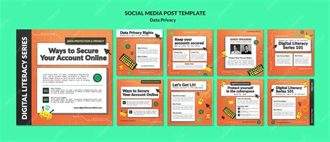 Premium Psd Gradient Data Privacy Template