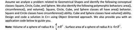 Solved Assume We Analyze A Problem Related To Geometrical