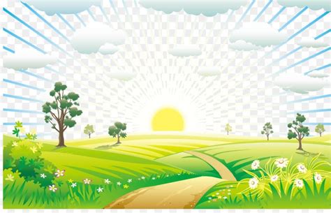 15 Background Pemandangan Vector Hd Green Grass Background Download