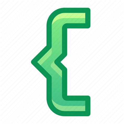 Braces Code Left Icon Download On Iconfinder