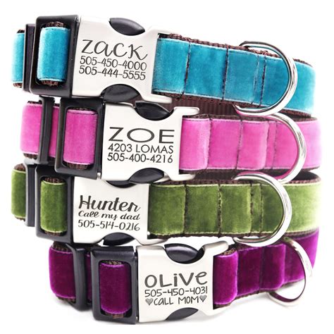 Custom Engraved Metal Buckle Dog Collars Shop Mimi Green