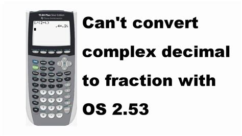Lesson Imaginary And Complex Numbers On The Ti 84 Youtube