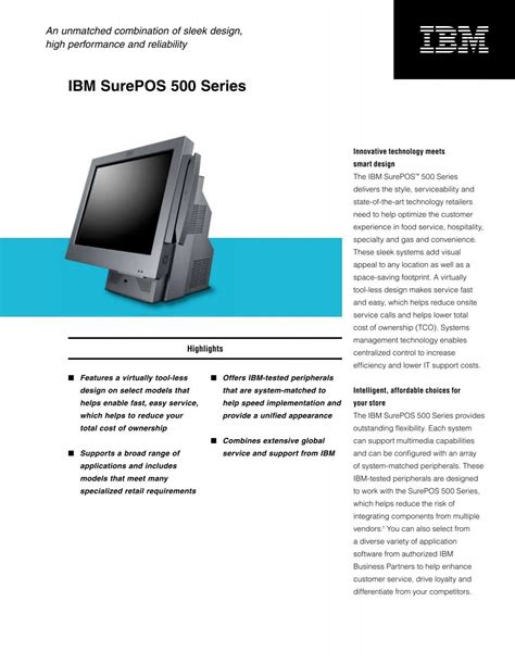 Ibm Surepos 500 Series Computer Tri City Retail Systems