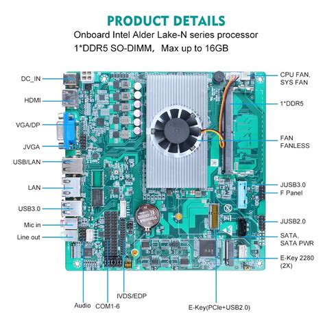 Intel Mini Itx Motherboard Alder Lake N Processor N100 N95 N300