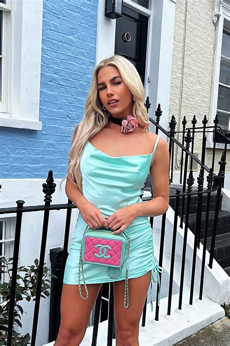 Satin Slip Dress With Ruched Side Mint Uk