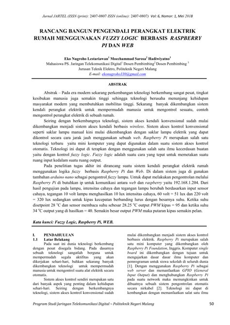 Pdf Design Of Home Electrical Device Controllers Using Fuzzy Logic