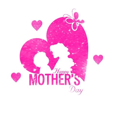Fondo Rosa De Madre Con Su Hijo Vector Premium