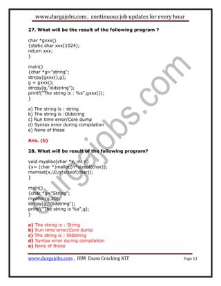 Ibm Placement Papers PDF