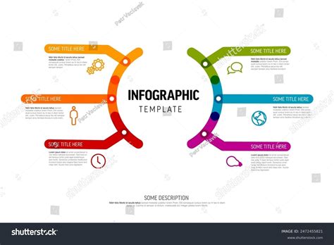 Simple Infographic Schema Diagram Template Center Stock Vector Royalty