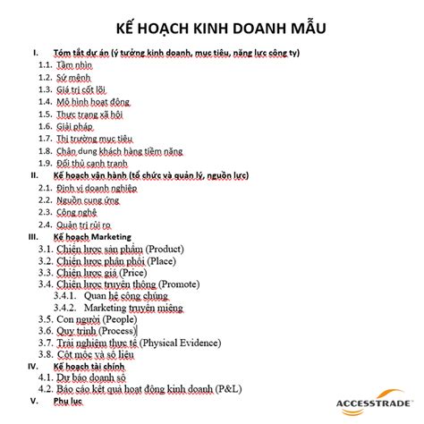 TẢi Ngay Kế Hoạch Kinh Doanh Là Gì Download Bảng Kế Hoạch Kinh Doanh