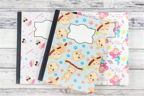 Easy DIY Notebook Cover Outrageously Cute Free Printable Composition