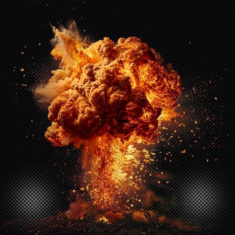 Premium PSD Fire Explosion Effect Transparent Background