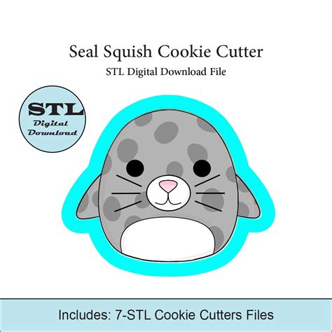 Seal Squish Cookie Cutter Stl File Kreative Cutters