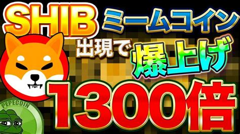 【shib】ミームコイン出現で1300倍以上の値上がりが狙える理由【仮想通貨】 Ontake