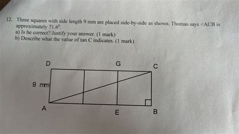 Solved Grade 10 Trigonometry Question Part C Do Parts A Chegg