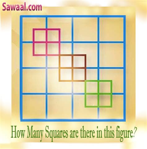 How Many Squares Do You See Math Puzzles Questions Answers Sawaal