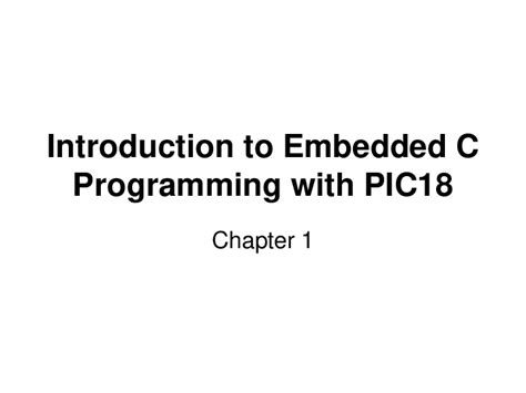 embedded c with pic18 pdfcoffee