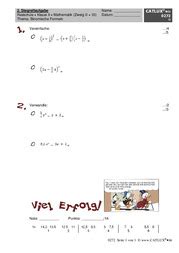 Extemporalen Stegreifaufgaben Mathematik Klasse Realschule Catlux
