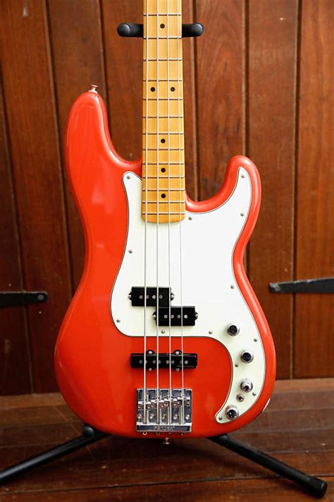 Fender Player Plus Active Precision Bass Fiesta Red 2023 Reverb