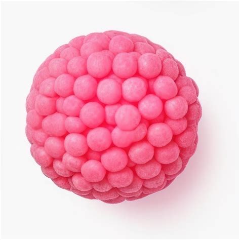 Premium Photo A Pink Raspberry Ball With A Red Background