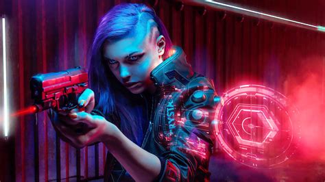 Download Weapon Sci Fi Cyberpunk 4k Ultra Hd Wallpaper