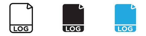 Log File Icon Vector Art At Vecteezy