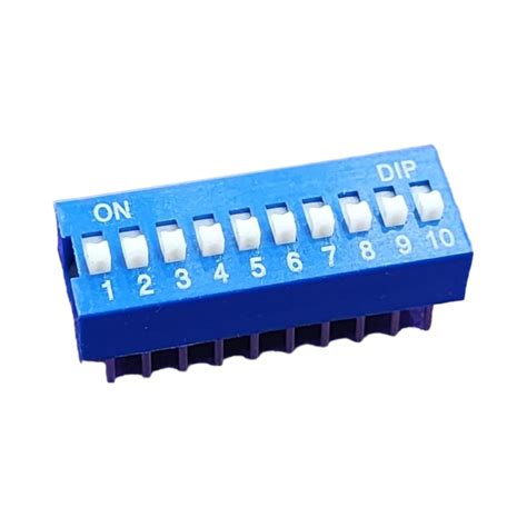 Dip Switch 10 Posiciones Azul